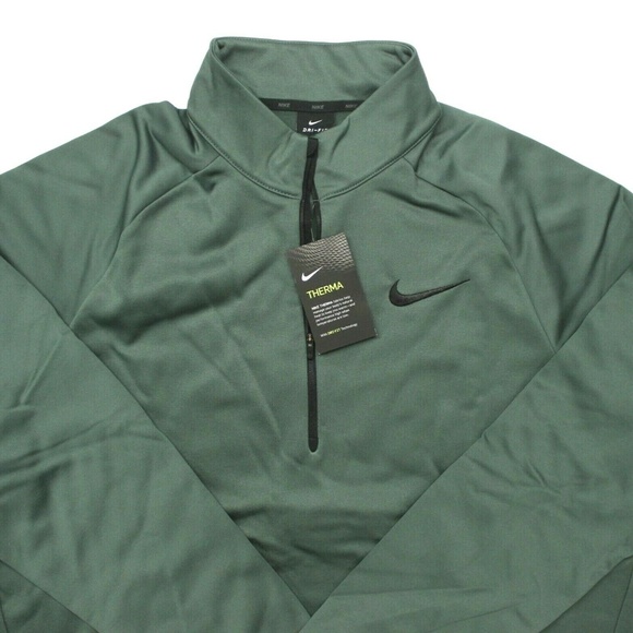 Nike | Shirts | Nike Quarterzip Pullover Sweatshirt Green Xlt | Poshmark